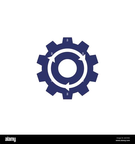 Integration Integrate Icon Gear And Arrow Stock Vector Image And Art