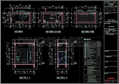 WC Layout Plan And Elevations Details CAD Drawings Download