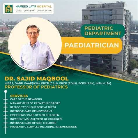 Dr Sajid Maqbool Is A Highly Hameed Latif Hospital Facebook