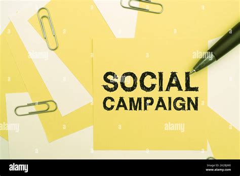 Writing Displaying Text Social Campaign Concept Meaning Use Social