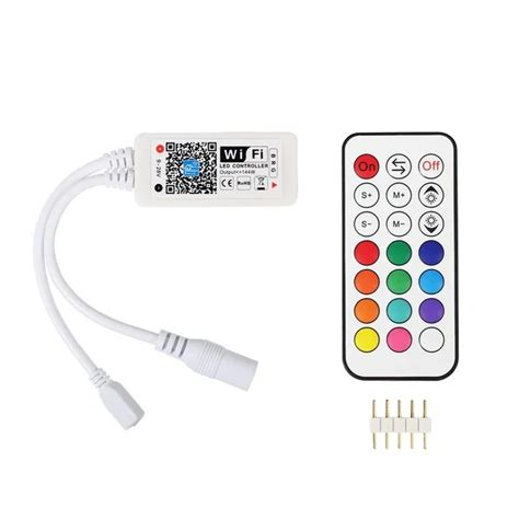 Dc5 24v Wifi Led Rgb Wireless Controller Rgbw Controller Ir Rf Remote Control Ios Android For