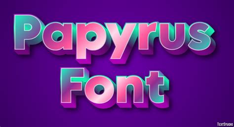 Papyrus Font Text Effect And Logo Design Font