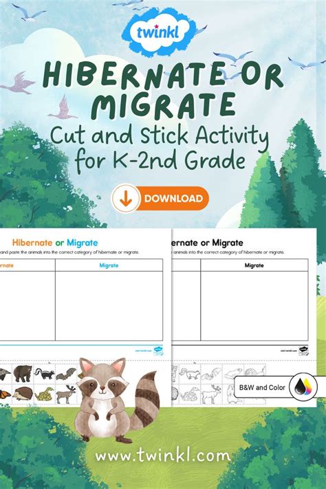 Hibernate Or Migrate Cut And Stick Activity For K 2nd Grade In 2025 Science Lessons