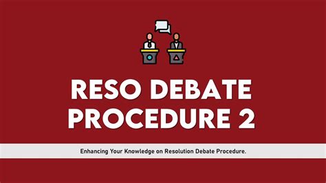 Resolution Debate Procedure Part 2 Delegate Training Video 15
