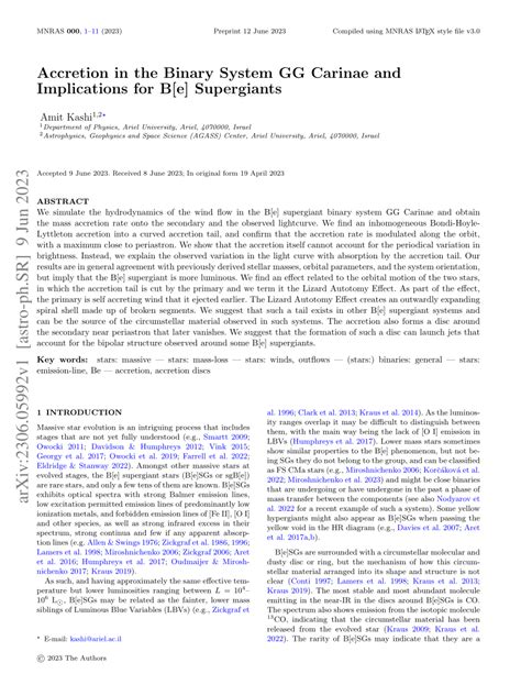 Pdf Accretion In The Binary System Gg Carinae And Implications For B