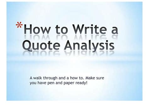 How To Write A Quote Analysis By Katie Wood Issuu