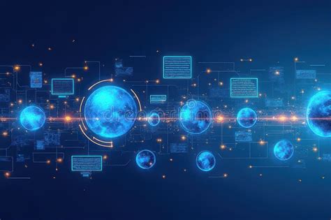 Understanding Network Latency Through Visualization Stock Illustration