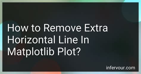 How To Remove Extra Horizontal Line In Matplotlib Plot In 2025