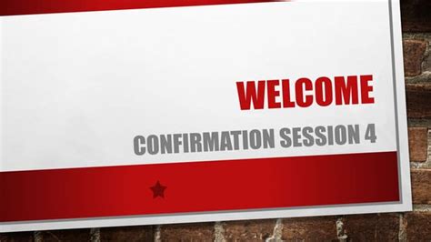 Confirmation Session 5 Pptx