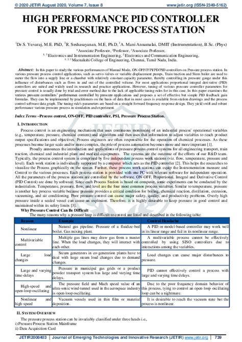 pdf high performance pid controller for pressure process station