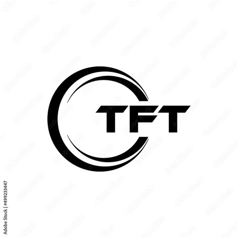 TFT Letter Logo Design With White Background In Illustrator Vector Logo Modern Alphabet Font