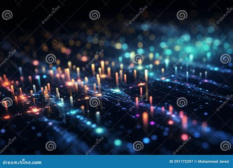 Visualizing Big Datas Transformation In The Flow Of Global Connections Stock Illustration