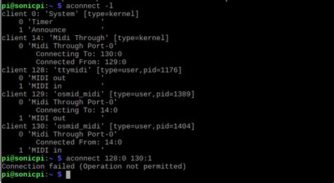 ALSA MIDI Connection Issue Sonic Pi Net Sonic Pi GitHub