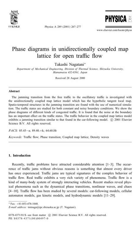 Pdf Phase Diagrams In Unidirectionally Coupled Map Lattice For Open