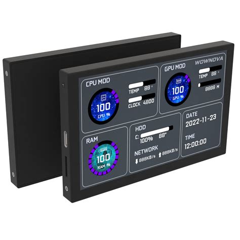 Buy WOWNOVA 5 Computer Temp Monitor Dynamic Theme Supported Pc Temperature Display PC