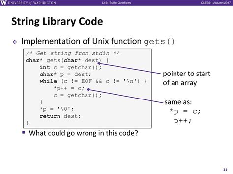 Buffer Overflows Cse 351 Autumn Ppt Download