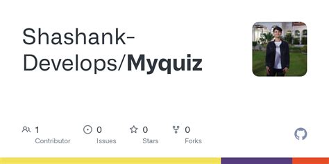 Github Shashank Developsmyquiz