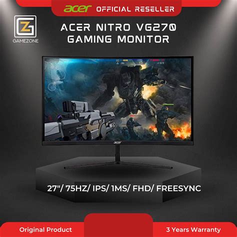 Acer Nitro Vg Ips Ms Hz Fhd Amd Freesync Gaming Monitor The Best Online Shopping In