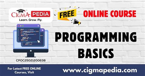 Programming Basics Free Online Course Cigma Pedia