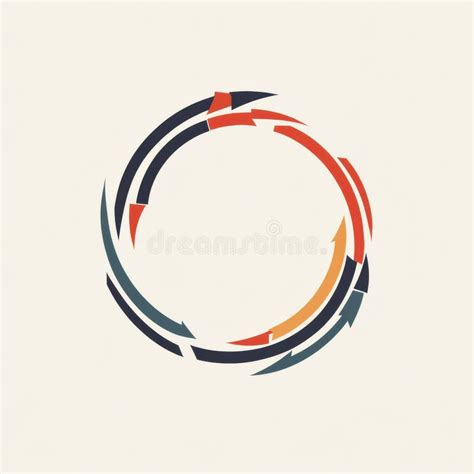 Colorful Circular Design Featuring Arrows In Motion Symbolizing Progress And Flow Generative