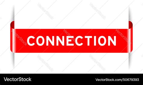 Red Color Inserted Label Banner With Word Vector Image