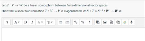 solved let s vw be a linear isomorphism between