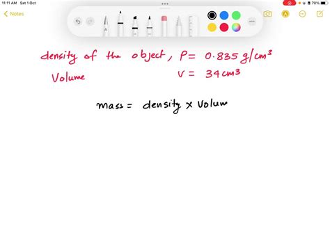 solved the density of an object is 835 g cm3 if its volume is 34 cm3
