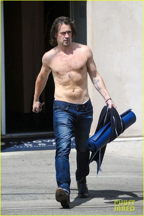 Colin Farrell Strips Off His Sweaty Shirt After Hot Yoga Class Photo