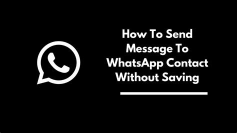 How To Send Whatsapp Message Without Adding Contact Youtube