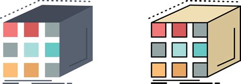 Abstract Aggregation Cube Dimensional Matrix Flat Color Icon Vector 13226852 Vector Art At Vecteezy
