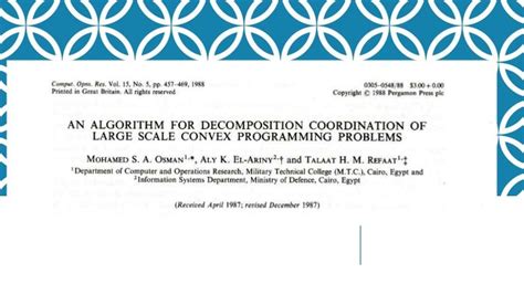 An Algorithm For Decomposition Coordination Of Large Scale Convex Pro Algorithm Leadership