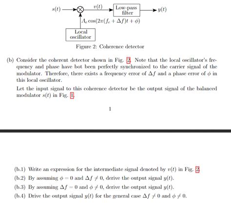 Solved A Consider The Balanced Modulator Shown In Fig 1
