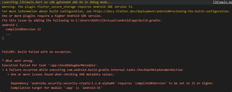 Flutter One Or More Plugins Require A Higher Android Sdk Version
