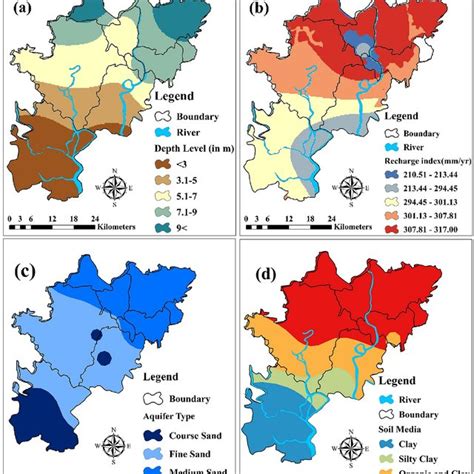 Factors For Assessing Groundwater Vulnerability A Depth Of Aquifer B Download Scientific