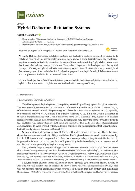 Pdf Hybrid Deductionrefutation Systems