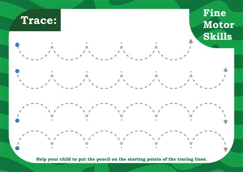 Preschool Worksheet For Practicing Fine Motor Skill Trace And Color