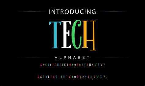Tech Font Vector Art Icons And Graphics For Free Download