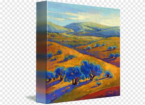 아크릴 페인트 갤러리 랩 풍경화 페인팅 경치 캔버스 Png Pngegg