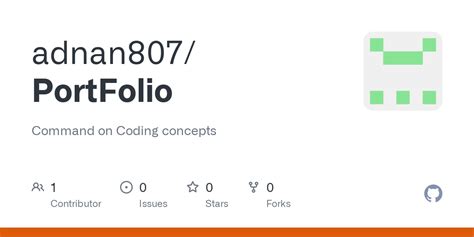 GitHub Adnan PortFolio Command On Coding Concepts