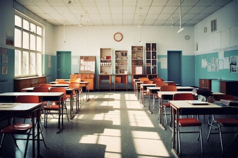 Premium Photo Empty Classroom At School