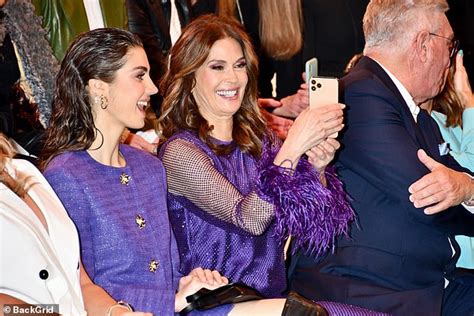 Teri Hatcher Stuns In A Glittering Purple Dress As She Matches With