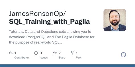 Github Jamesronsonopsqltrainingwithpagila Tutorials Data And