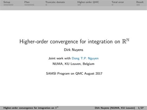 Program On Quasi Monte Carlo And High Dimensional Sampling Methods For Applied Mathematics