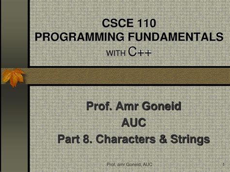 ppt csce 110 programming fundamentals with c powerpoint presentation id 3959943