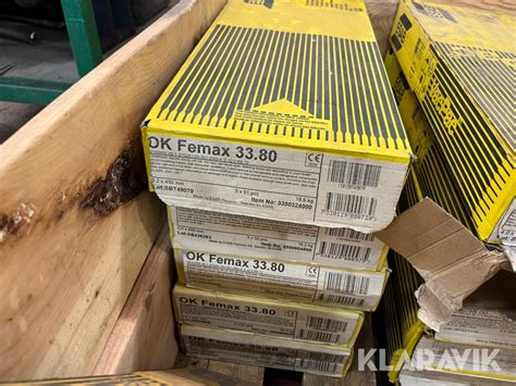 Svetselektroder ESAB, Köping, Klaravik auktioner
