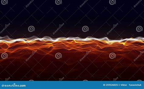 Technology Background Abstract Digital Particle Wave Futuristic Dotted Wave Network