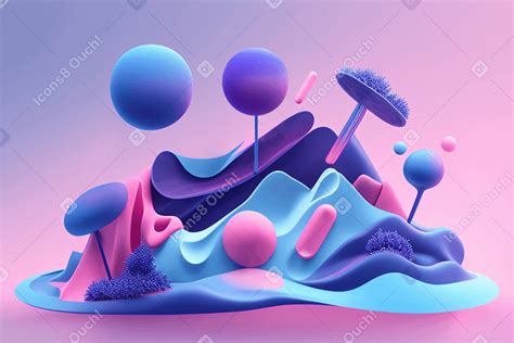 3d 추상적 인 기하학적 구성 배경 Png Svg