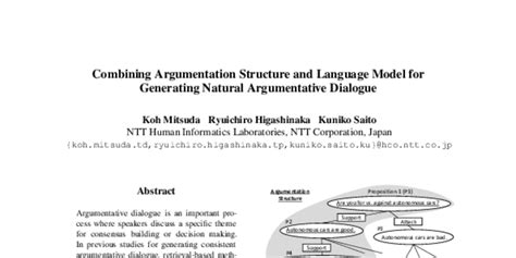 Combining Argumentation Structure And Language Model For Generating Natural Argumentative