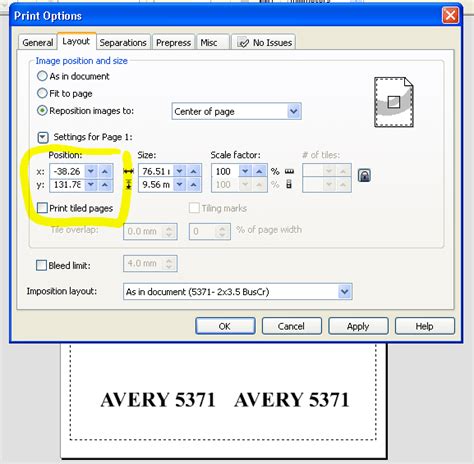 Printing Business Cards In Coreldraw X3 Print Alignment Problem