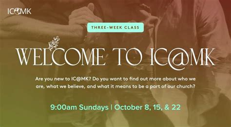 Welcome To Ic Mk Class On October International Church Mont Kiara